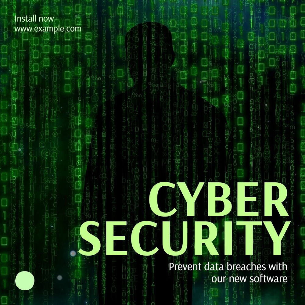 Cyber security Instagram post template | Premium Editable Template ...