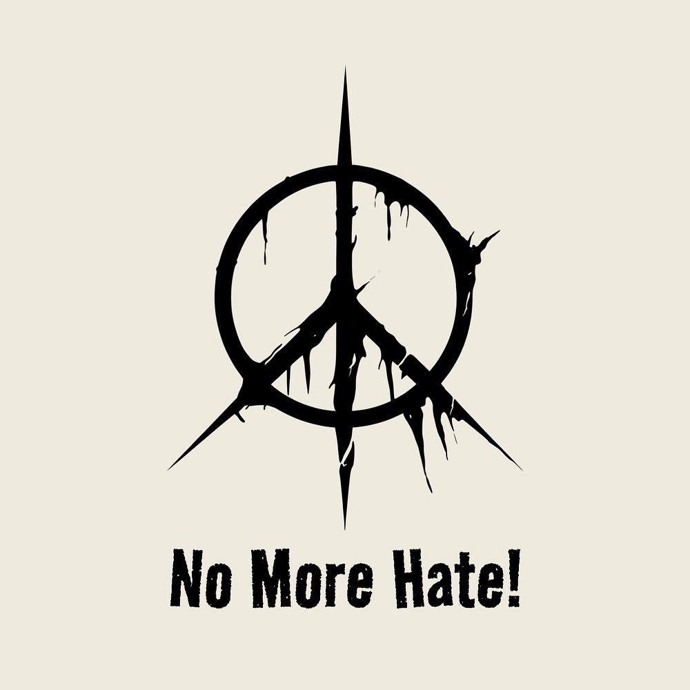 No more hate Instagram post | Premium Editable Template - rawpixel