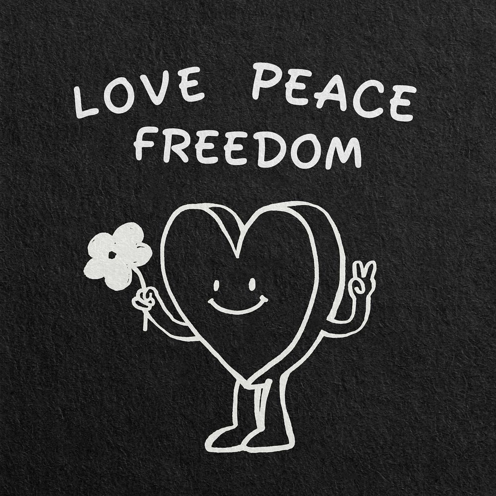 Peace, love & freedom Instagram | Free Editable Template - rawpixel