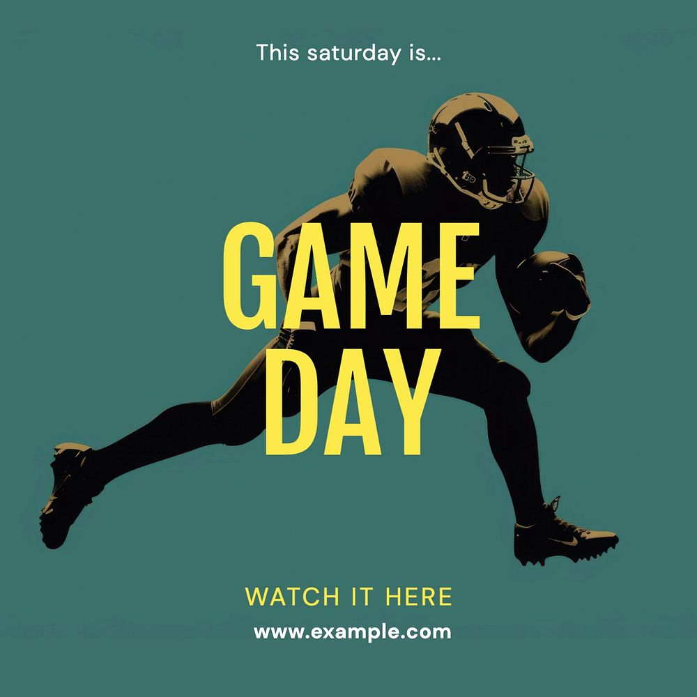 Game day Instagram post template | Premium Editable Template - rawpixel
