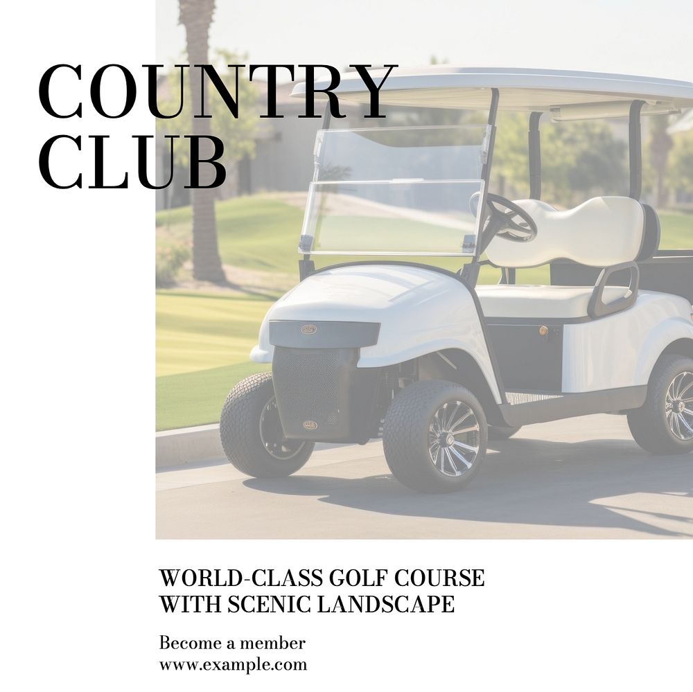 Country club Instagram post template | Premium Editable Template - rawpixel