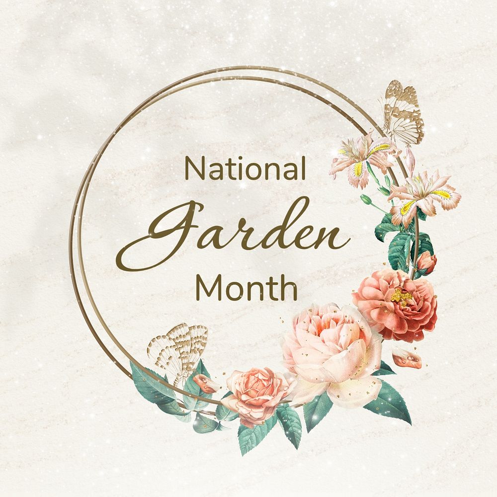 National garden month Instagram post | Premium Editable Template - rawpixel