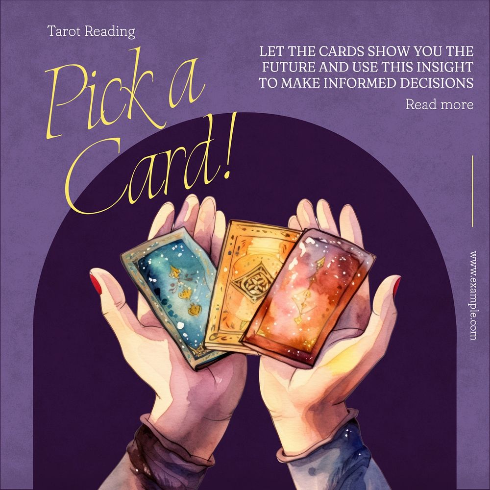 Pick card Instagram post template | Premium Editable Template - rawpixel