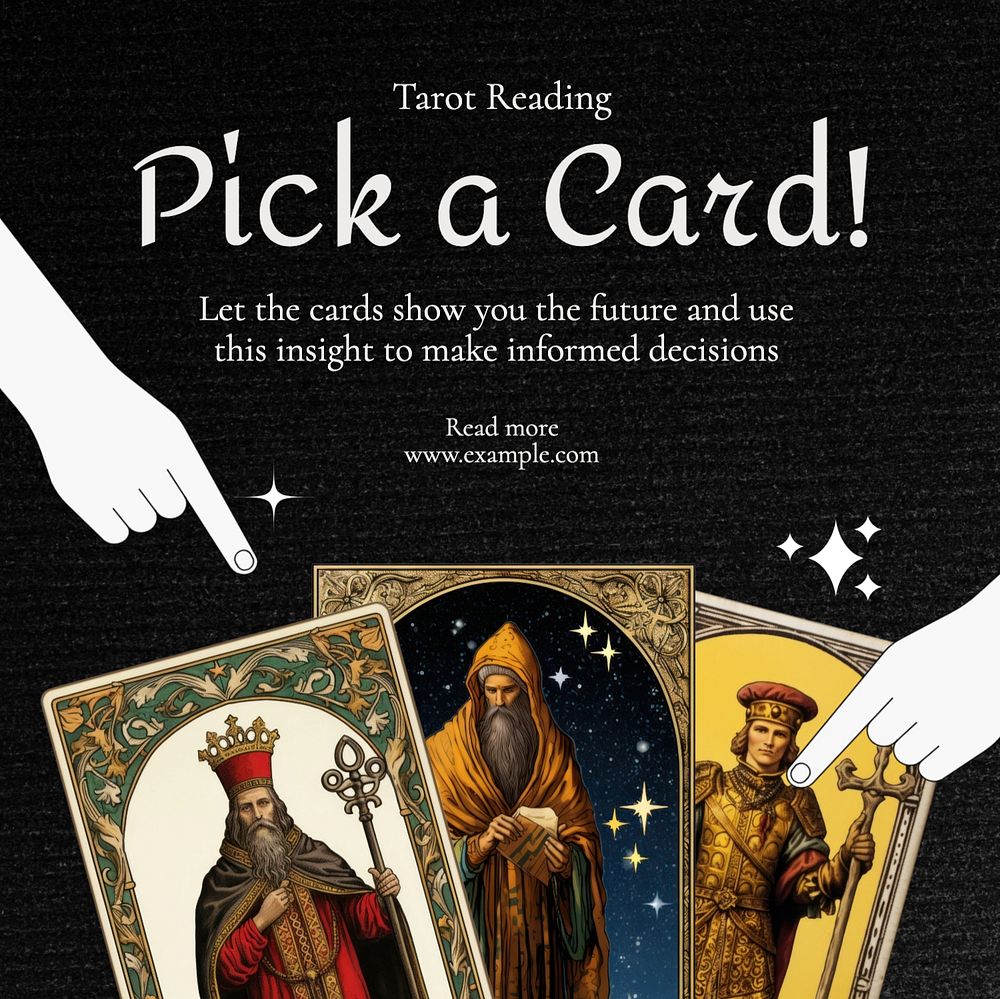 Pick card Instagram post template | Premium Editable Template - rawpixel