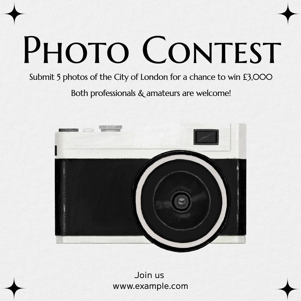Photo contest Instagram post template | Premium Editable Template ...