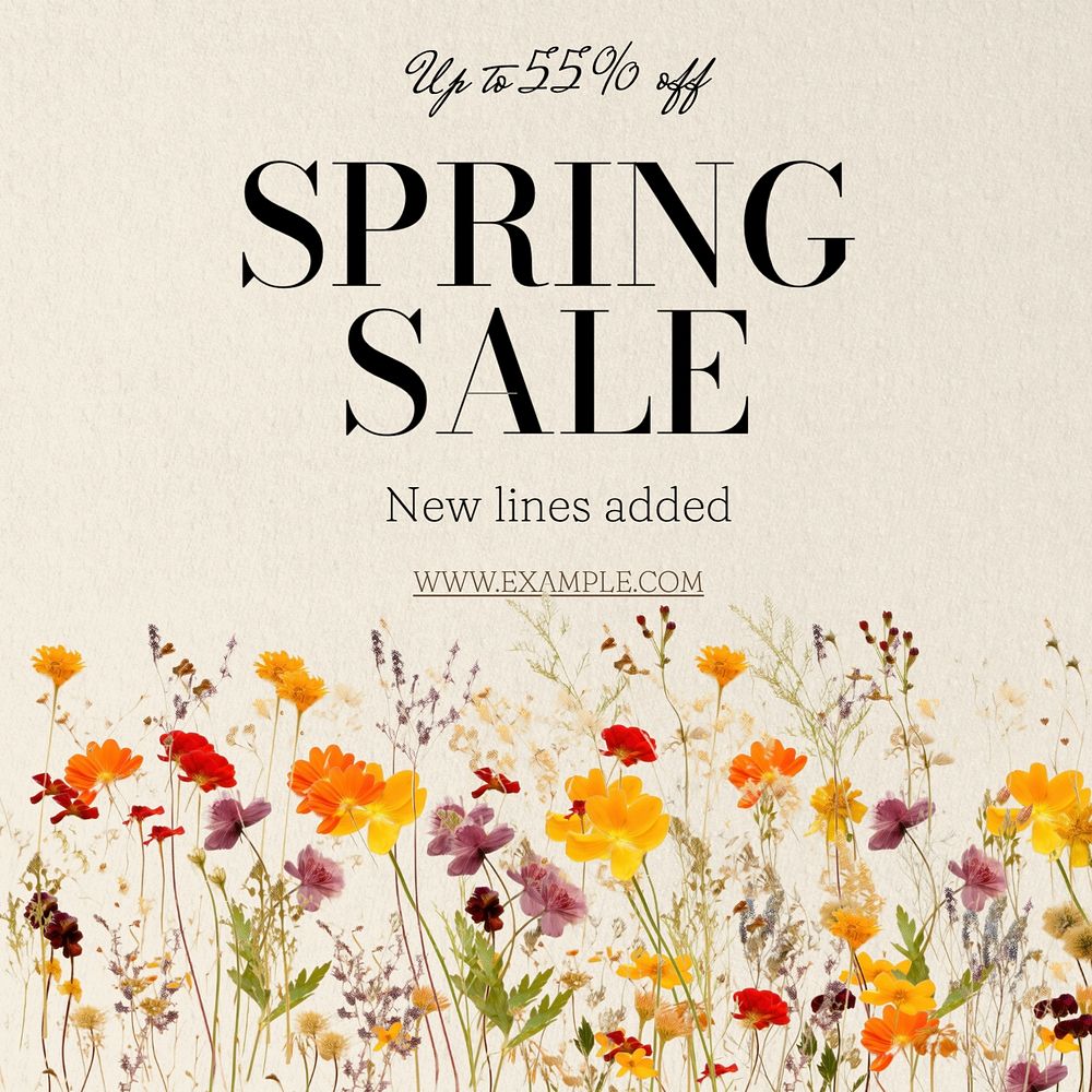 Spring sale Instagram post template | Premium Editable Template - rawpixel