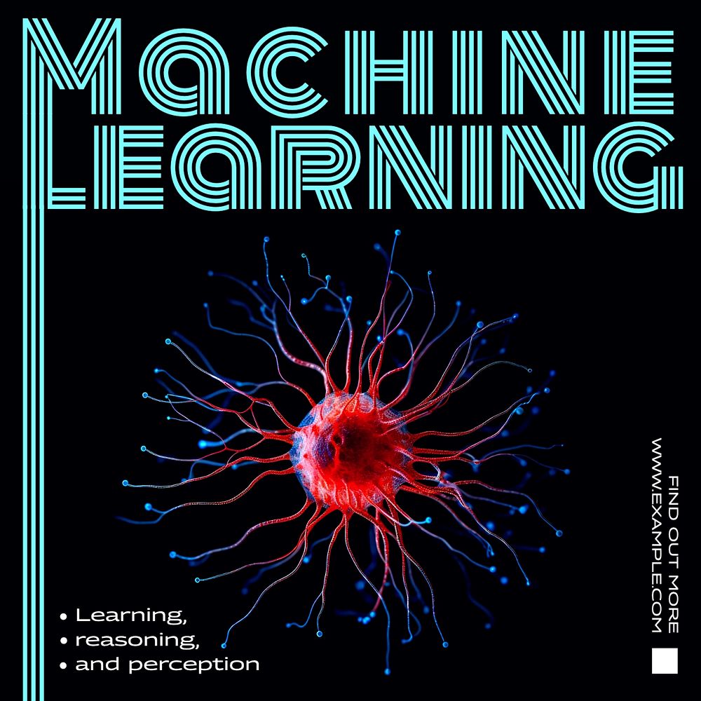 Machine learning poster template Instagram | Premium Editable Template ...