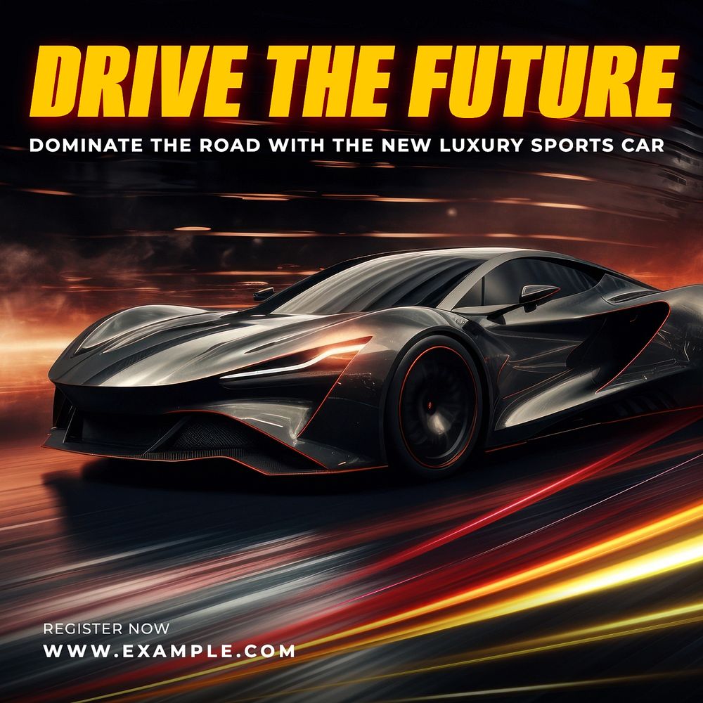 Drive future Instagram post template | Premium Editable Template - rawpixel