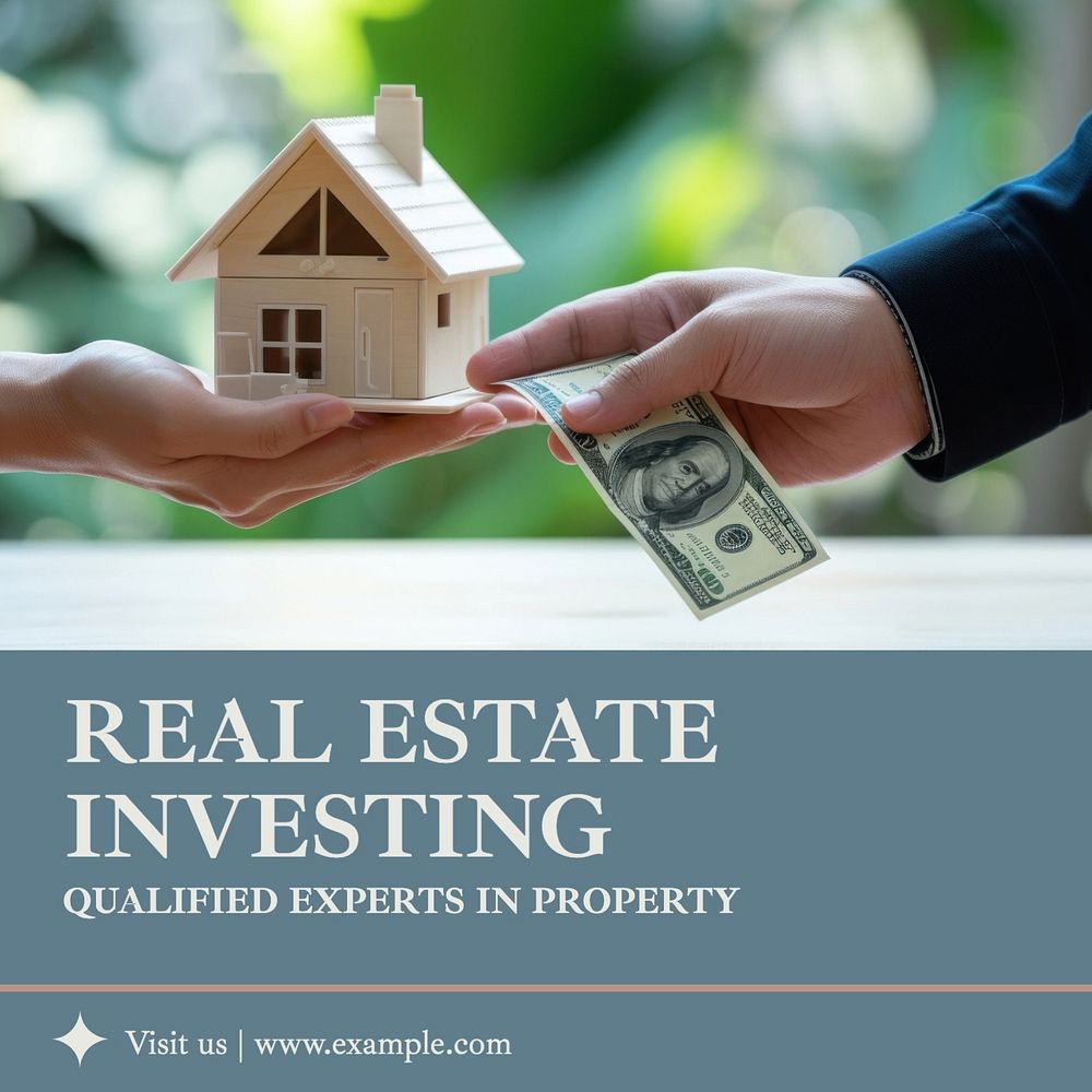 Real estate investing Instagram post | Premium Editable Template - rawpixel