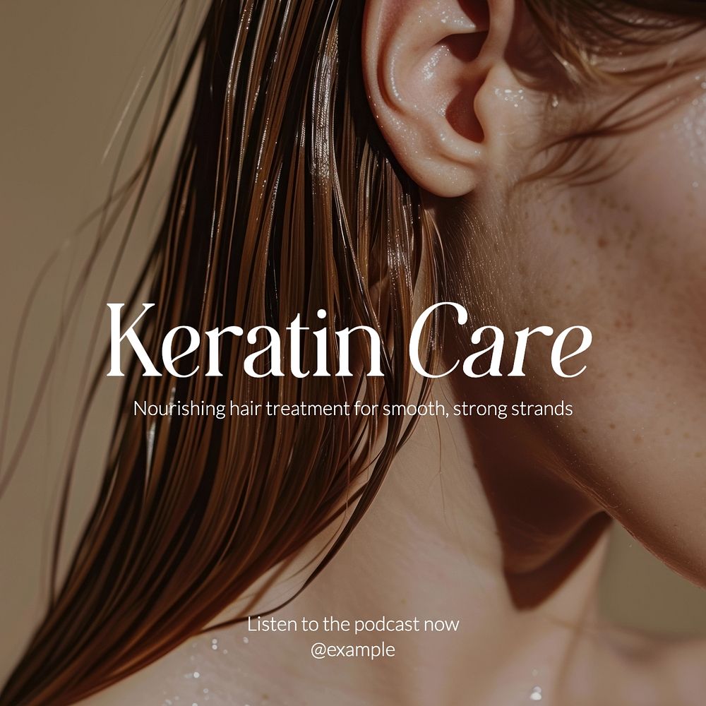 Keratin care Instagram post template | Premium Editable Template - rawpixel