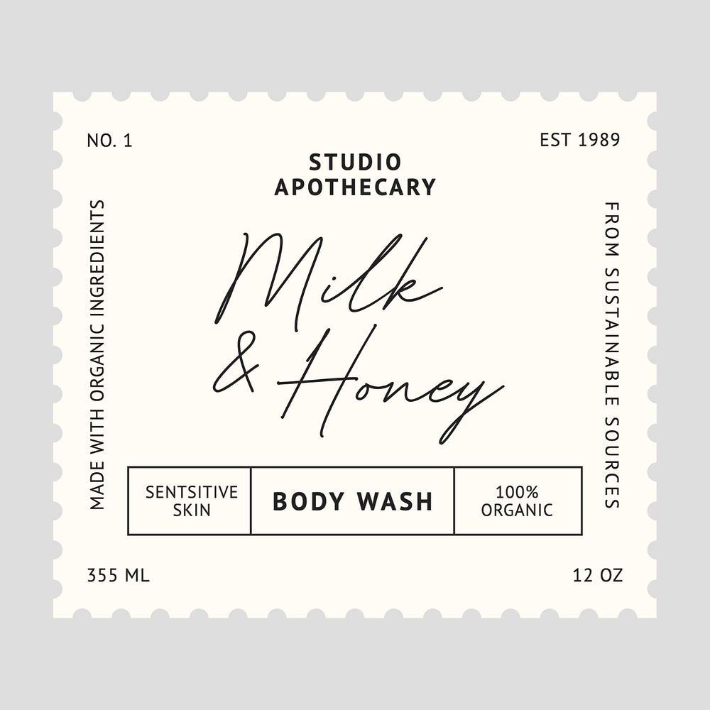 Body wash label template, editable | Premium Editable Template - rawpixel