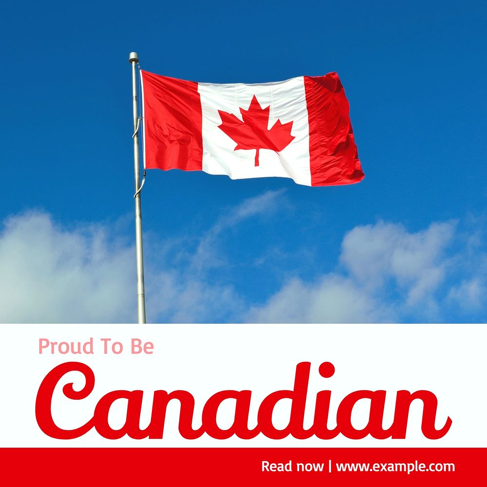 Canadian pride Instagram post template | Premium Editable Template ...