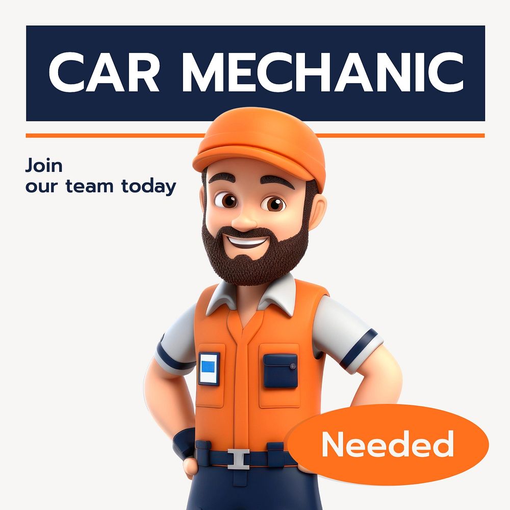 Car mechanic Instagram post template | Premium Editable Template - rawpixel