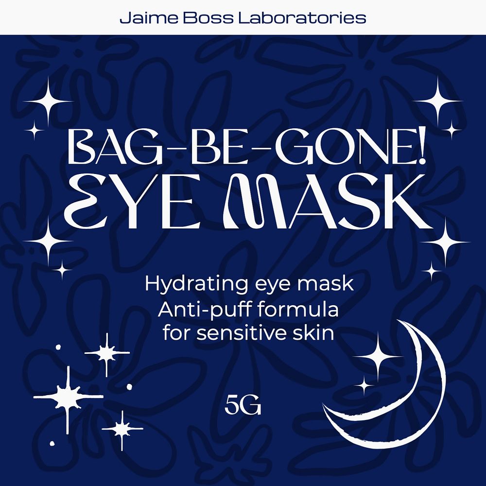 Eye mask label template, editable | Premium Editable Template - rawpixel