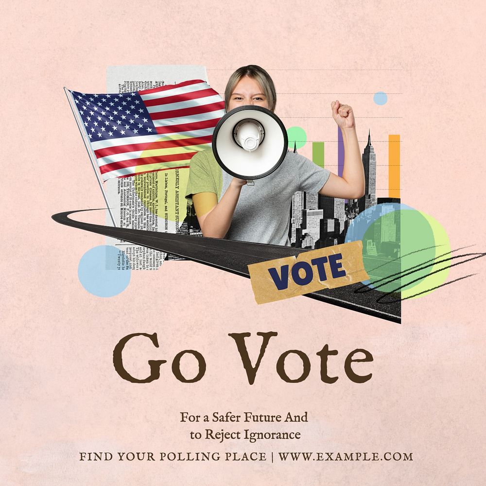 Go Vote Instagram post template | Premium Editable Template - rawpixel