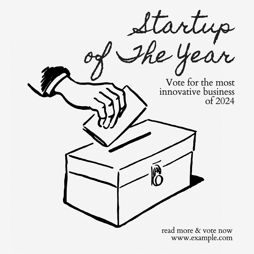 Startup voting Instagram post template | Premium Editable Template ...