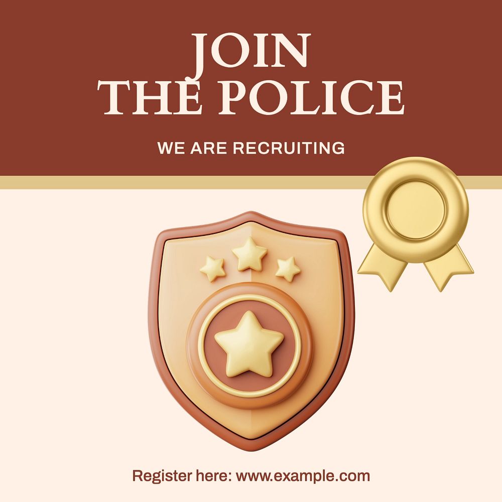 Join police Instagram post template | Premium Editable Template - rawpixel