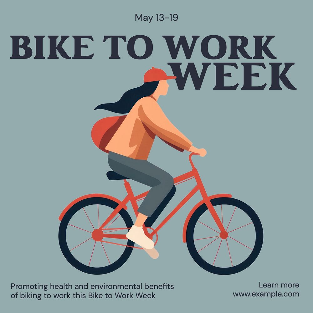 Bike work Instagram post template | Free Editable Template - rawpixel