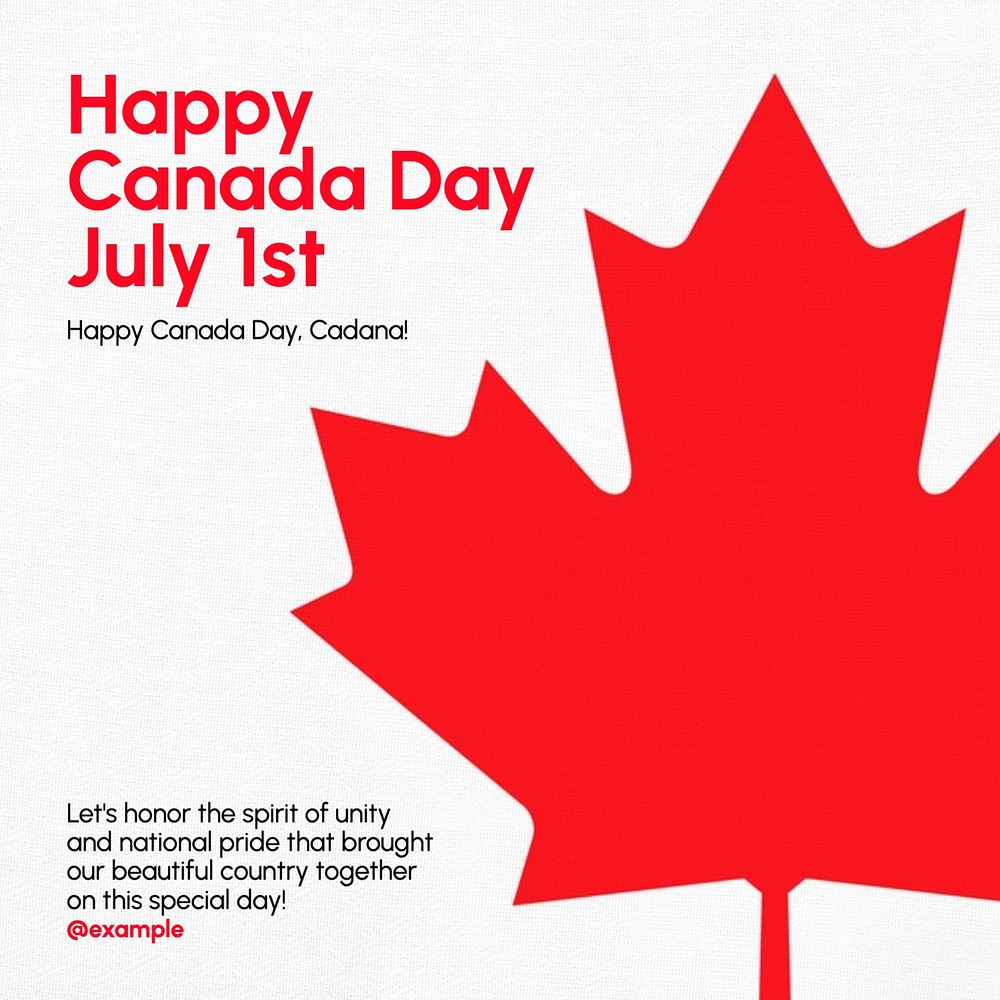 Canada day Instagram post template | Premium Editable Template - rawpixel
