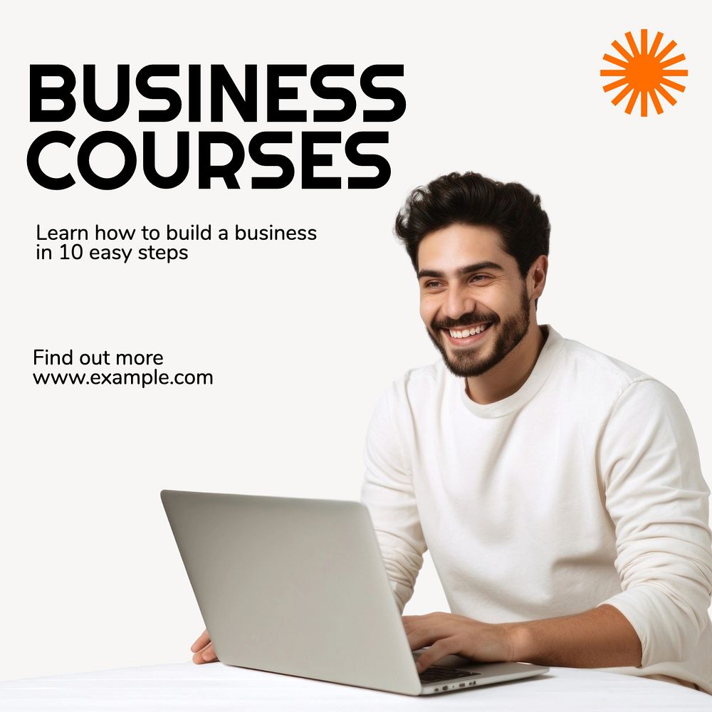 Business courses Instagram post template | Premium Editable Template ...