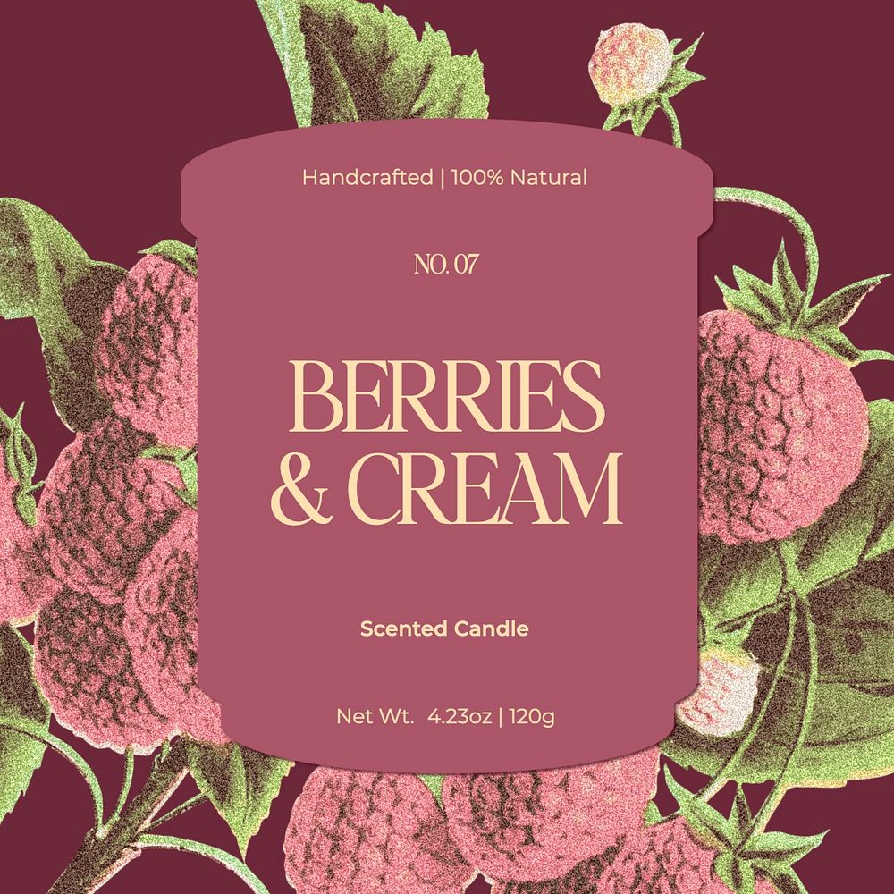 Scented candle label template, editable | Premium Editable Template ...