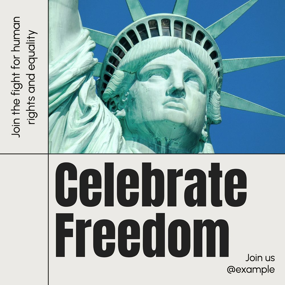 Celebrate freedom Instagram post template | Free Editable Template ...