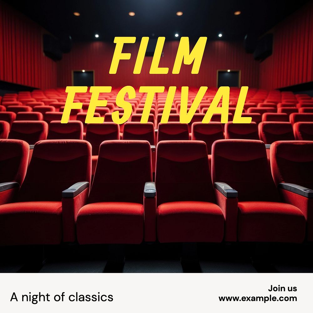 Film festival Instagram post template | Premium Editable Template ...
