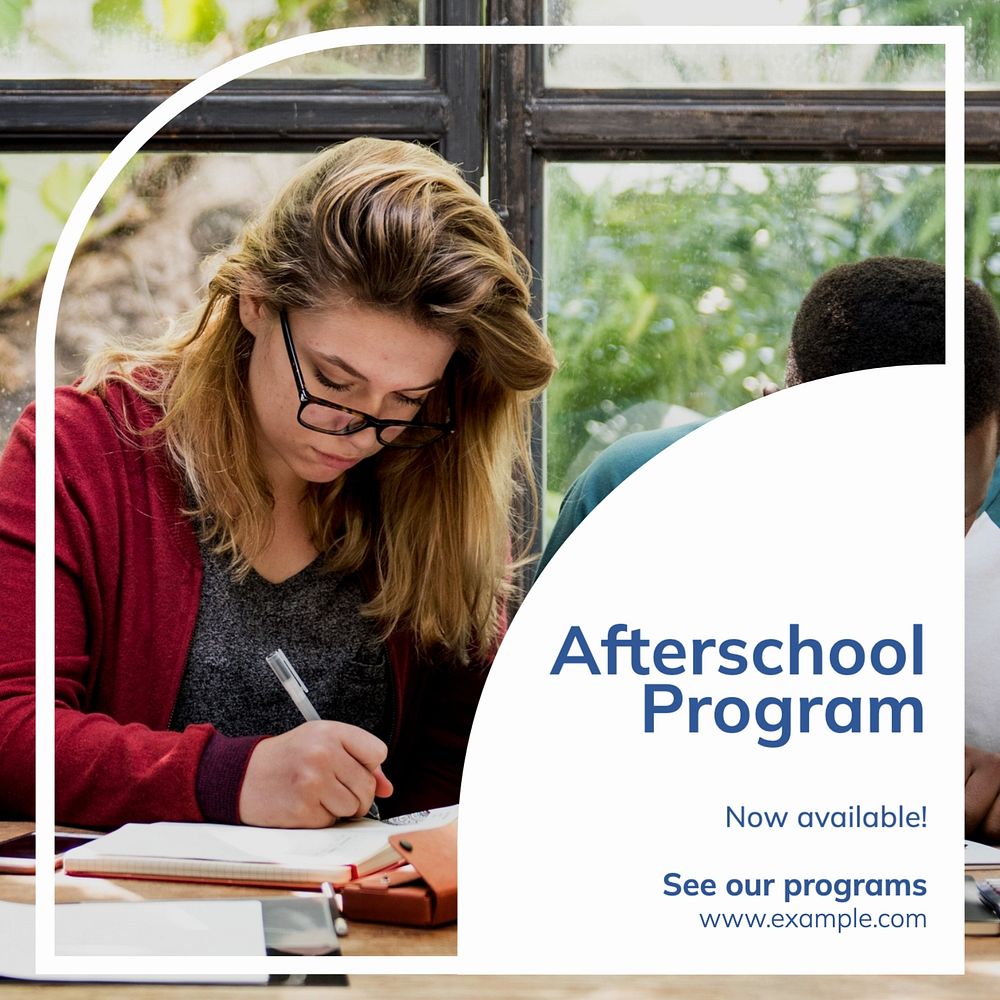 Afterschool program Instagram post template | Premium Editable Template ...