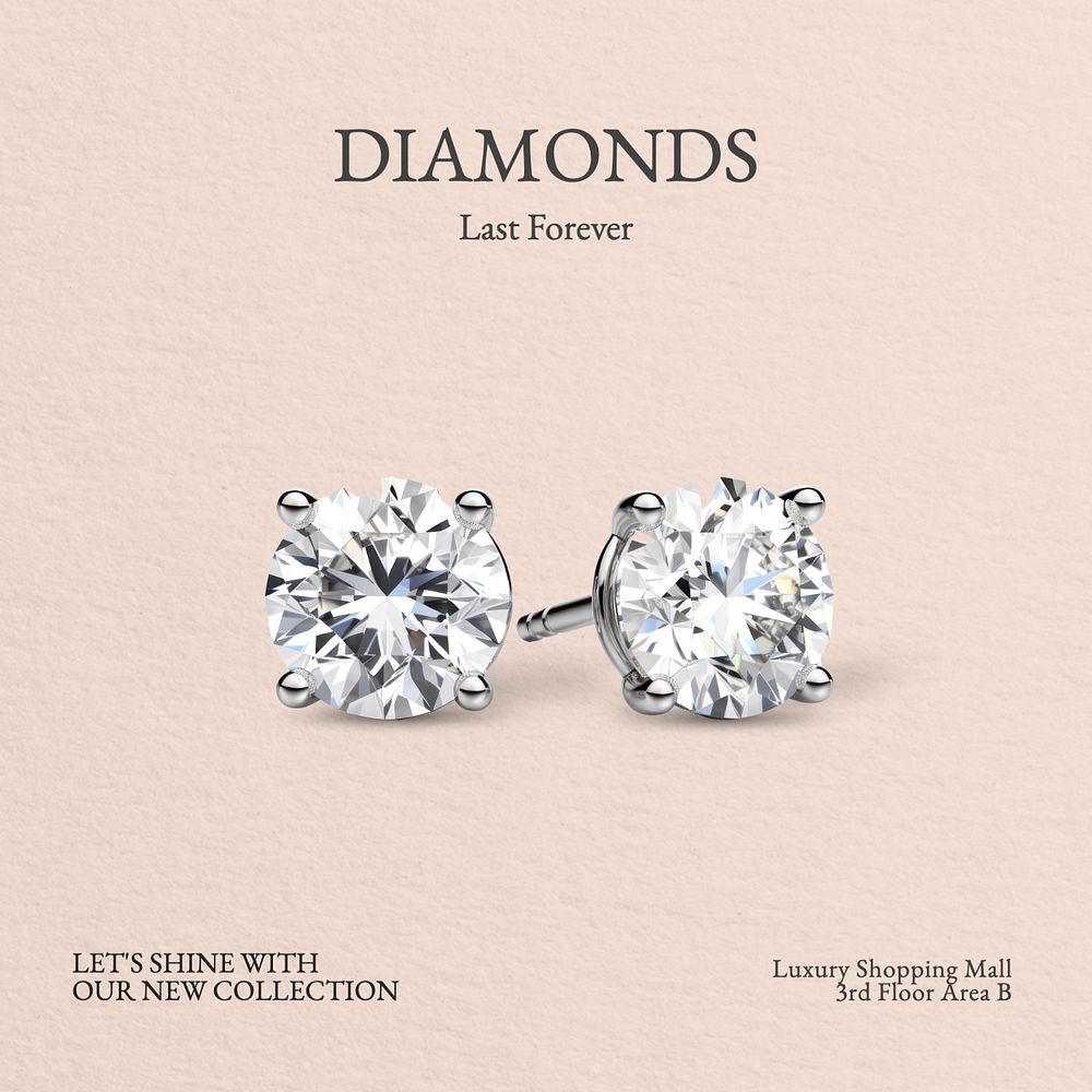 Diamonds Instagram post template | Premium Editable Template - rawpixel