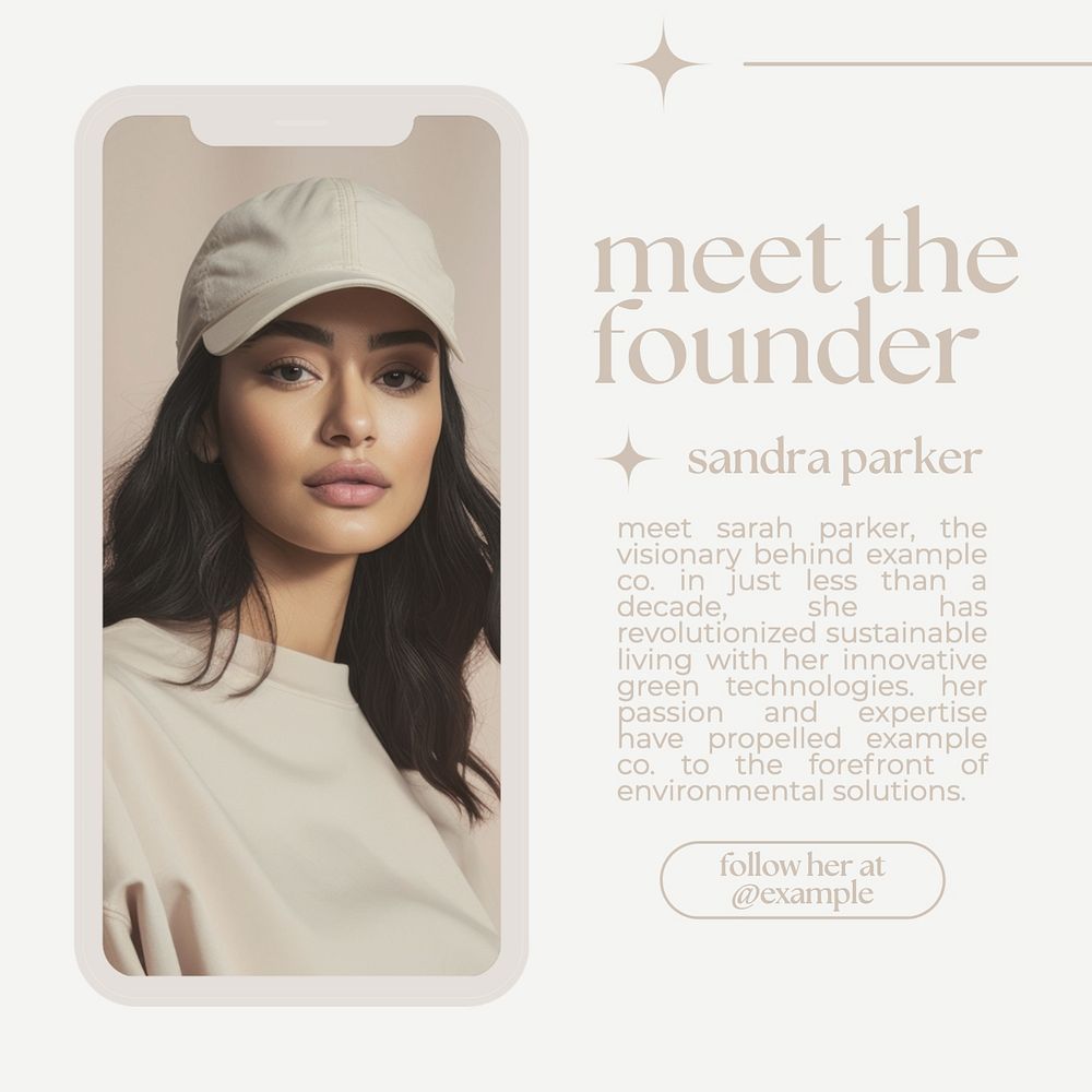 Meet founder Facebook post template | Premium Editable Template - rawpixel