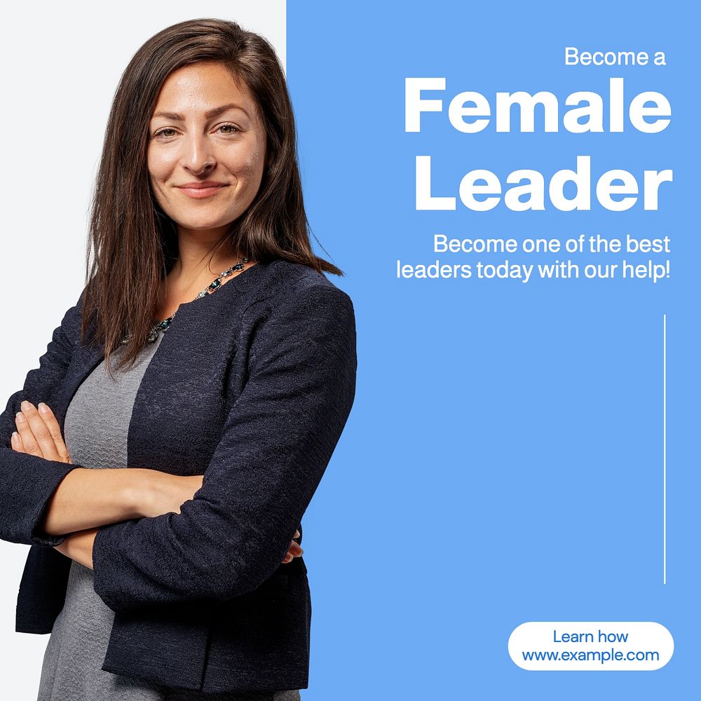 Female leaders Instagram post template | Premium Editable Template ...