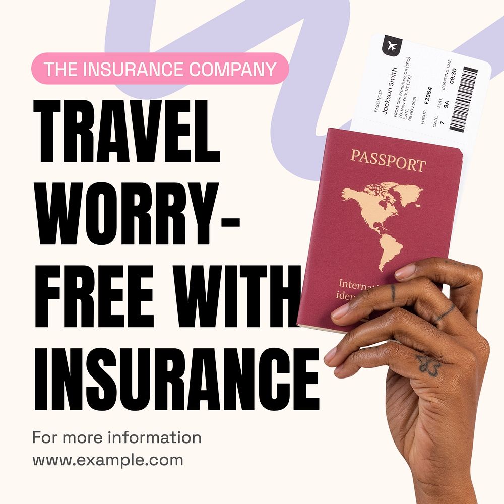 Insurance Instagram post template | Premium Editable Template - rawpixel