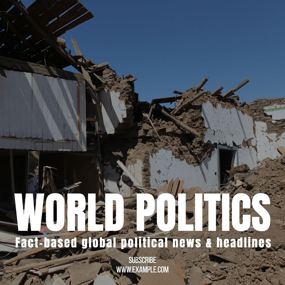 World politics Instagram post template | Premium Editable Template ...