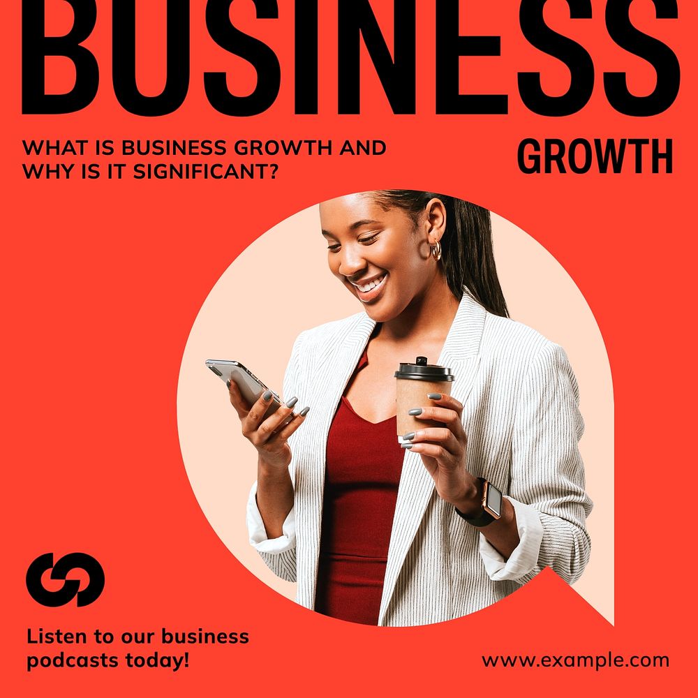 Business growth Instagram post template | Premium Editable Template ...