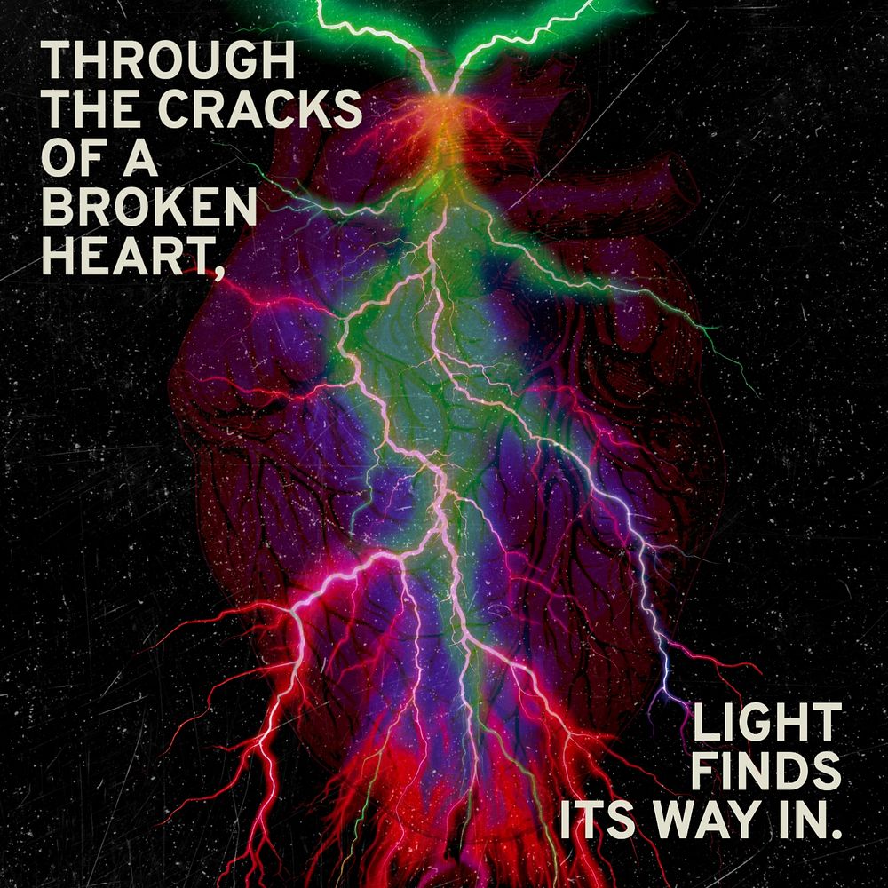 Heartbroken quote Facebook post template | Premium Editable Template ...