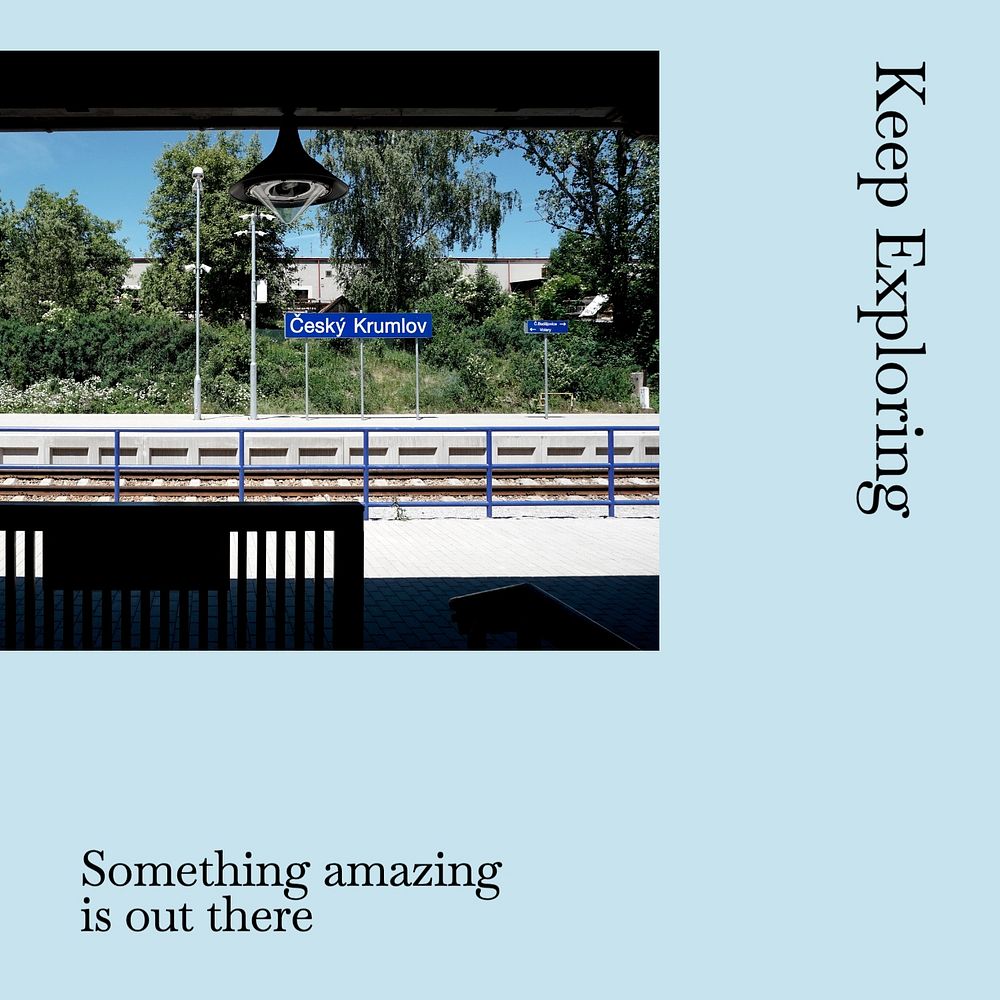 Keep exploring quote Instagram post | Premium Editable Template - rawpixel