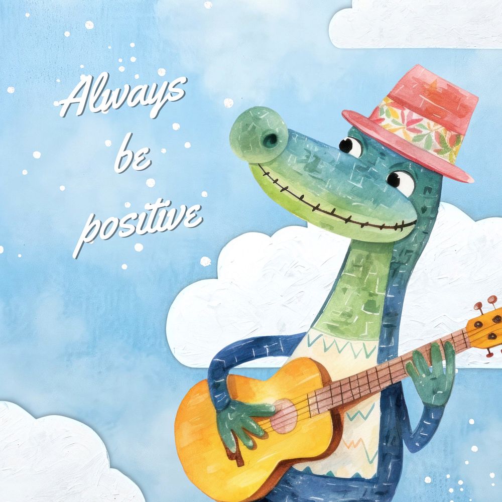 Always be positive Facebook post | Premium Editable Template - rawpixel