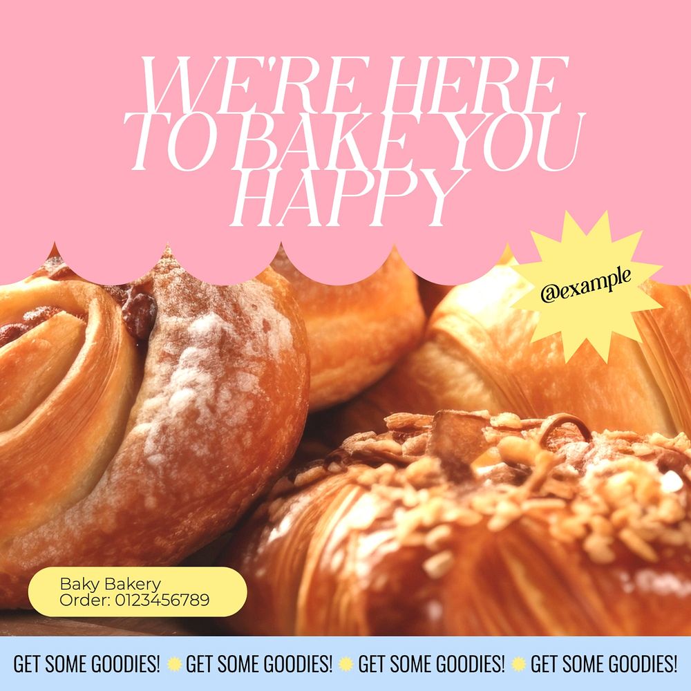 Bakery shop post template | Premium Editable Template - rawpixel