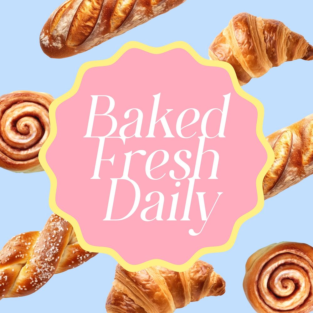 Bakery post template | Premium Editable Template - rawpixel