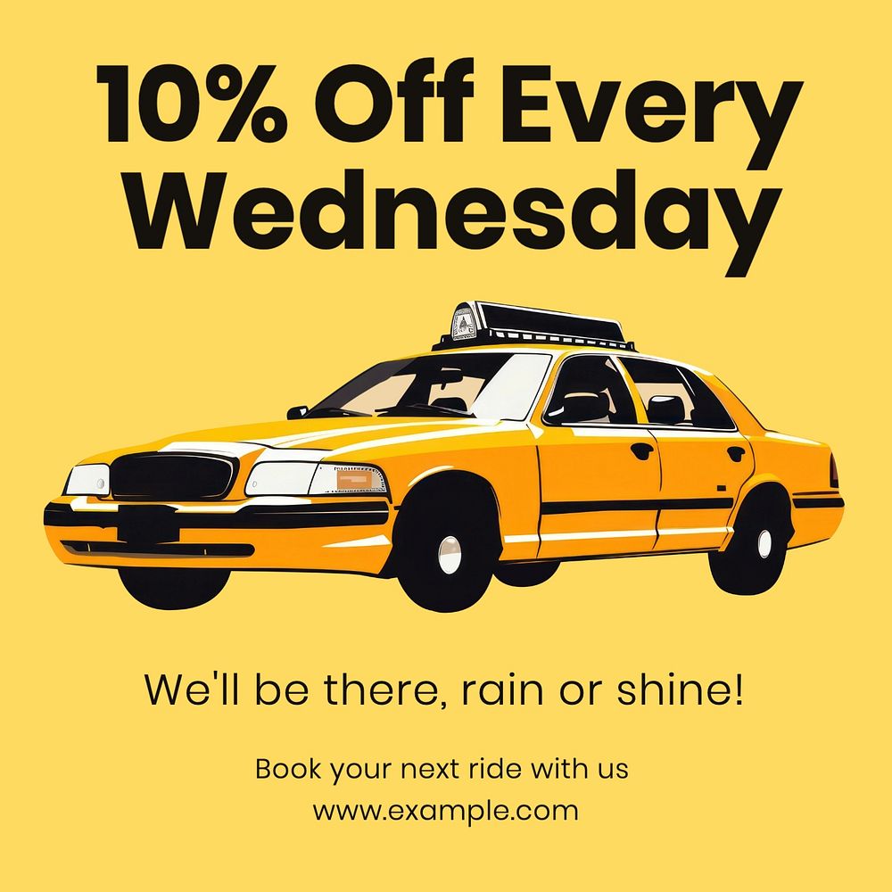 Taxi discount deals Instagram post | Premium Editable Template - rawpixel