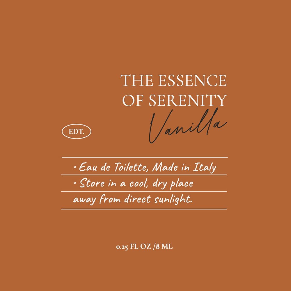 Vanilla label template, editable design | Premium Editable Template ...