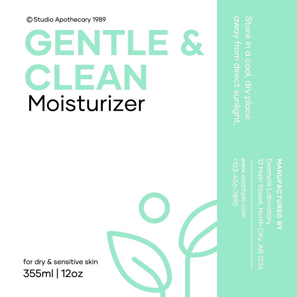 Moisturizer label template, editable design | Premium Editable Template ...