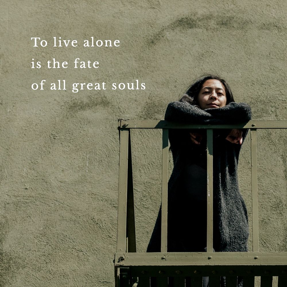 Loneliness quote Instagram post template | Premium Editable Template ...