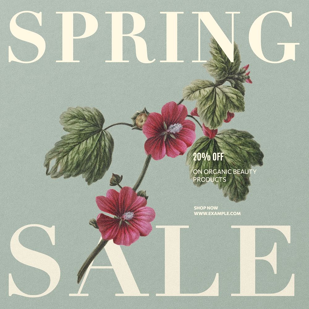 Spring sale Facebook post template, | Premium Editable Template - rawpixel
