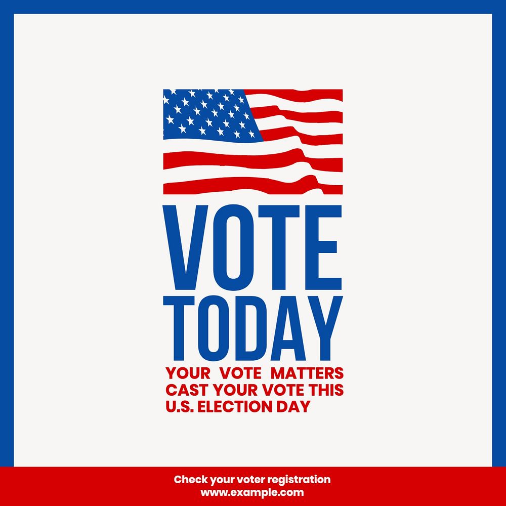 U.S. election Instagram post template | Premium Editable Template ...