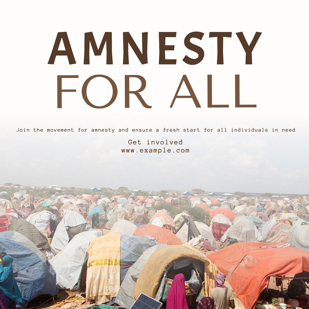 Amnesty all Instagram post template | Free Editable Template - rawpixel