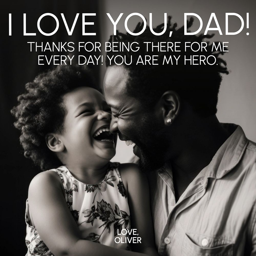 Love dad Instagram post template | Premium Editable Template - rawpixel