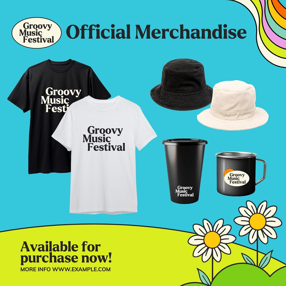 Official merchandise Instagram post template | Premium Editable ...