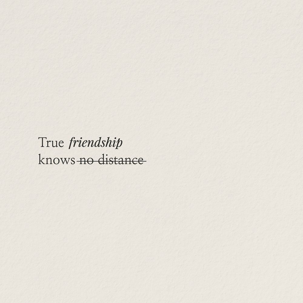 Friendship & distance quote Instagram | Premium Editable Template ...