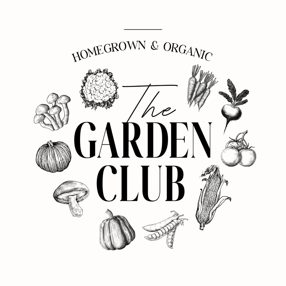 Garden club logo template, editable | Premium Logo Maker - rawpixel